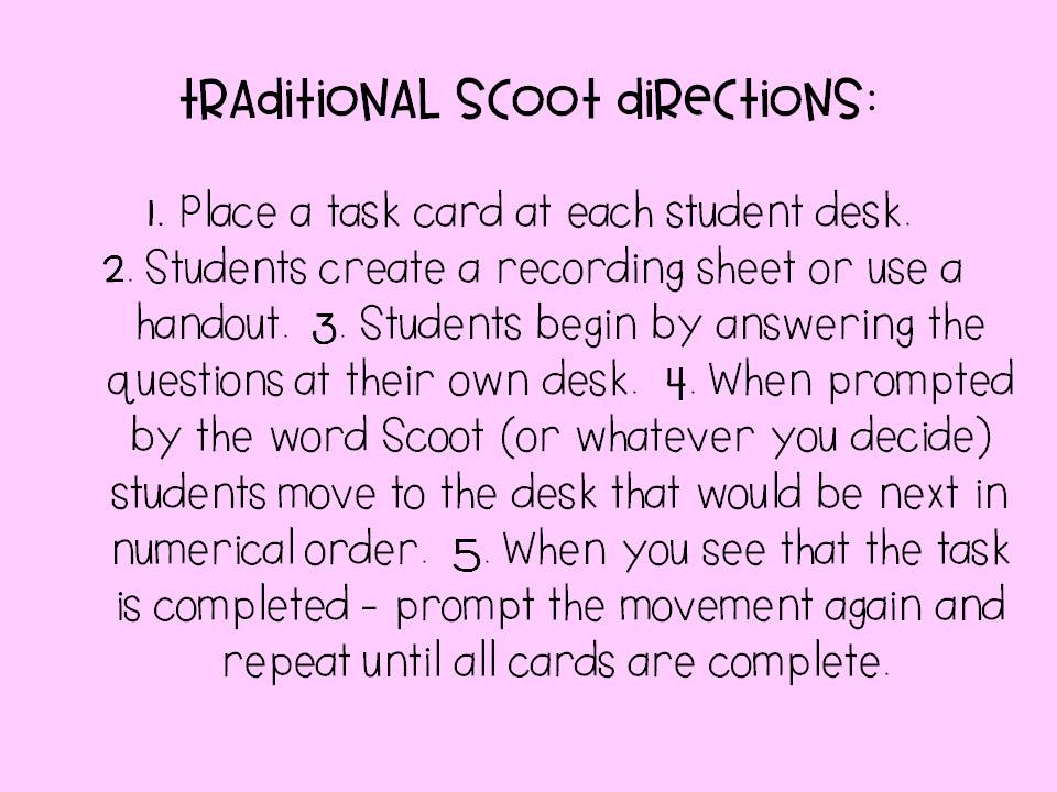 The benefits of Scoot or Task Cards - Teaching & Much Moore