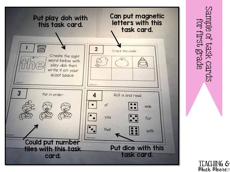 Interactive Task Cards for Scoot - Teaching & Much Moore